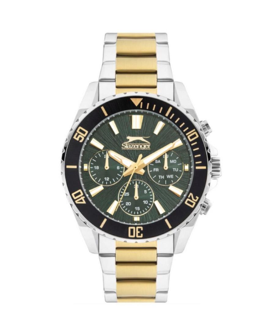 ᐈ Buy Men Classic Quartz Analog Watch SLAZENGER SL.9.2273.2.05 Green ...