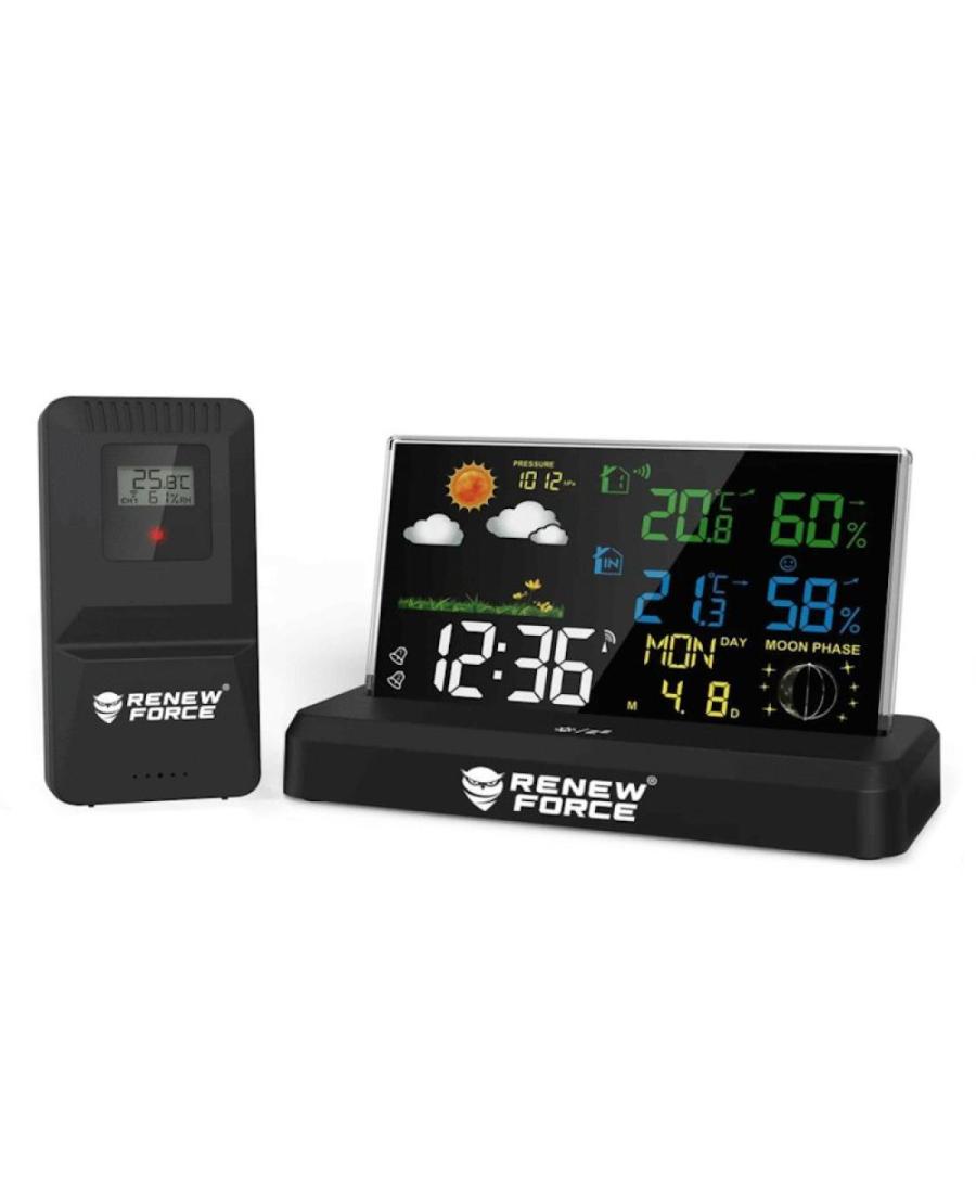 ᐈ Buy RENEW FORCE 5112 Weather Station Plastic Black | Best price in ...